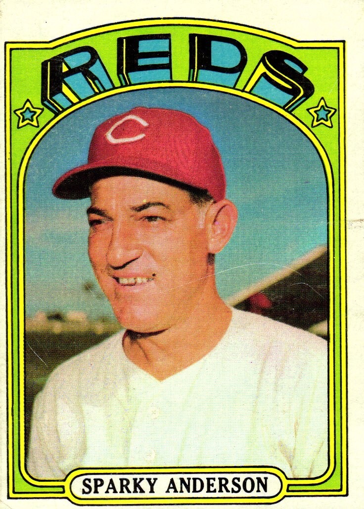 1972 Topps Sparky Anderson, Card #358, Cincinnati Reds | eBay