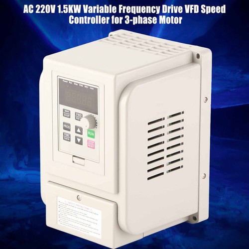 AC 220V 1.5KW Variable Frequency Drive VFD Speed Controller for 3‑phase ...