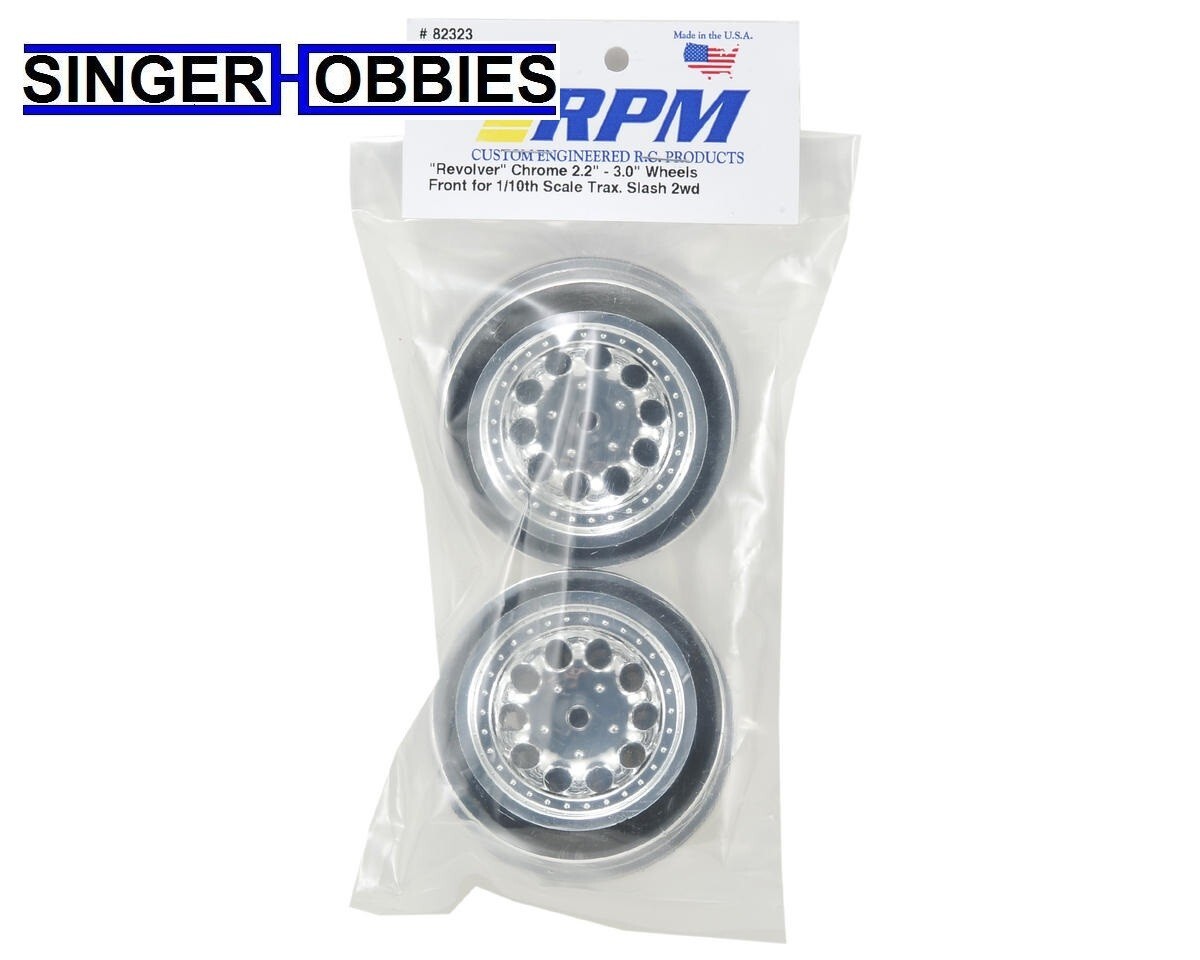 RPM 82323 12mm Spline Drive Revolver Short Course Wheels Chrome Slash ...
