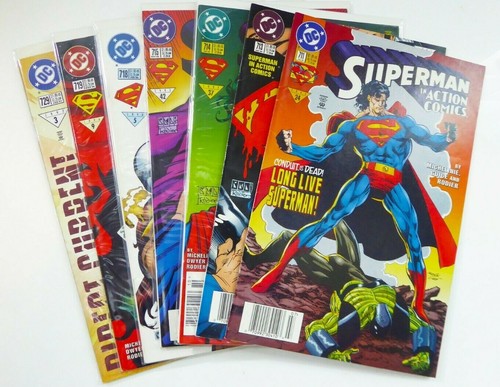 DC ACTION COMICS #711 713 714 715 718 719 729 Newsstand VARIANT LOT (VF ...