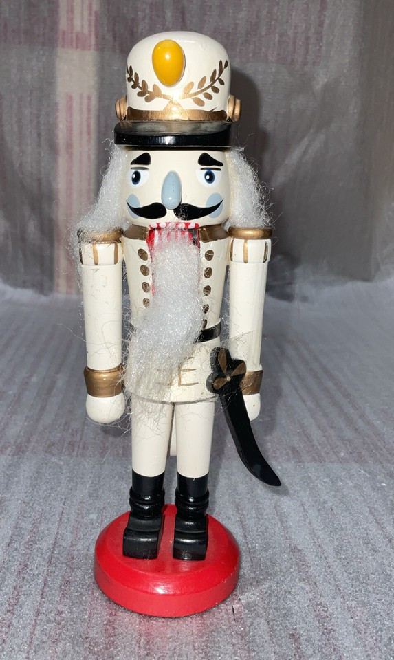 Nutcracker 7” Soldier Sword White Gold Uniform READ | eBay