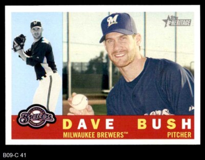 2009 Topps Heritage #41 Dave Bush Brewers 8 - NM/MT | eBay