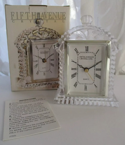 Fifth Avenue Crystal LTD 6" Quartz Clock New | eBay