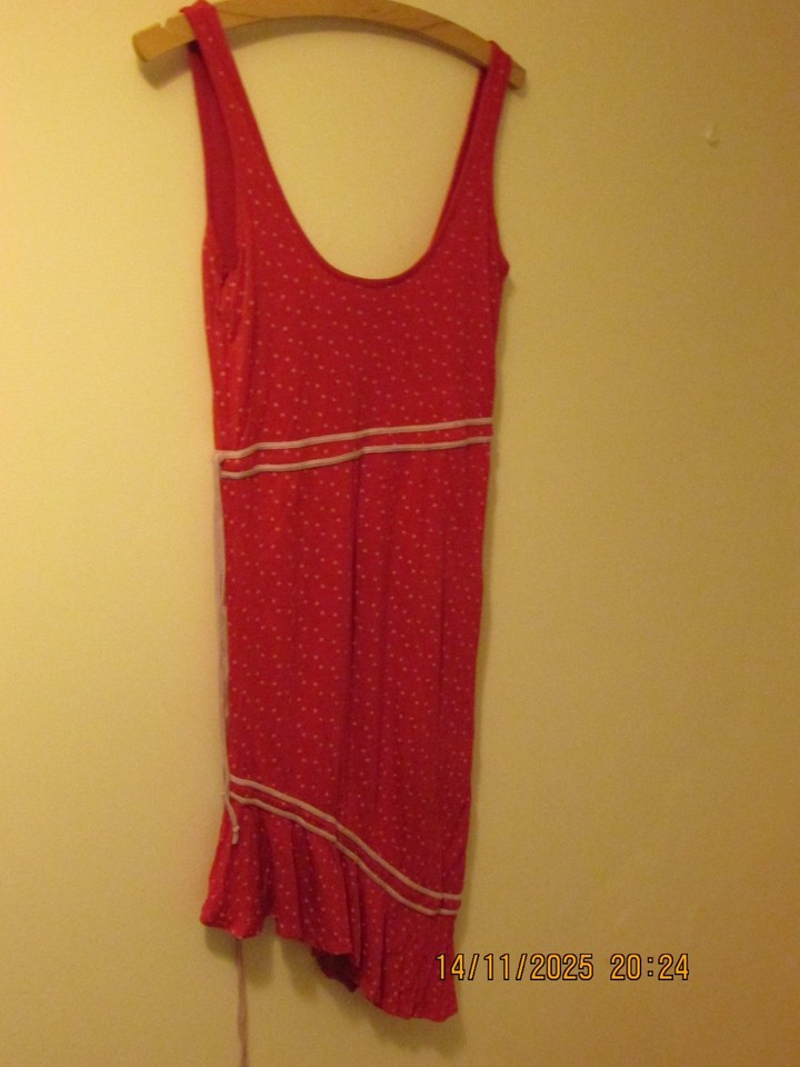 Red and Lilac Polka Dot, A-line Hem, Dancing Dress by Looking Glass ...