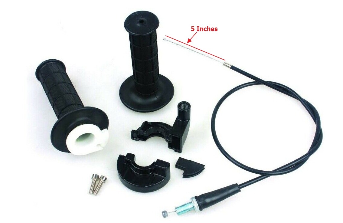 Twist Handle Grip Bar & Throttle Cable For Suzuki RM 50 RM60 RM65 RM80 ...