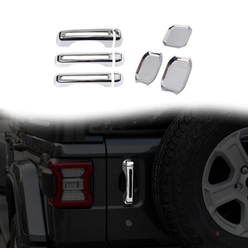Handle Shell Door Bowl Cover Trim For Jeep Wrangler JL/ JT 18+ Chrome ...