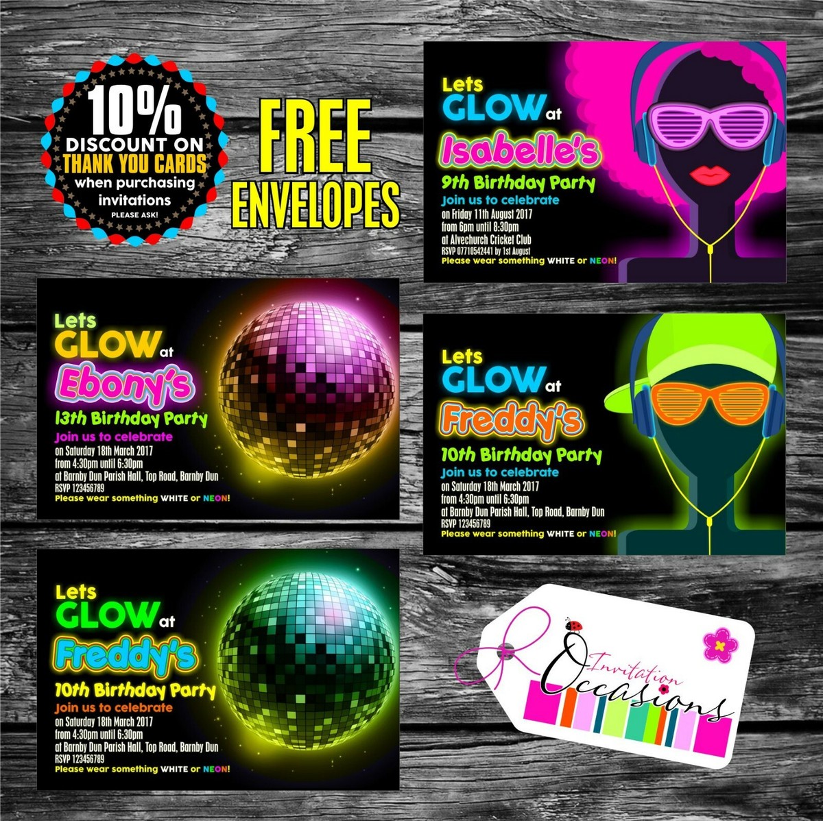 Glo Party Invitation Templates Birthday Editable Glow Party Birthday