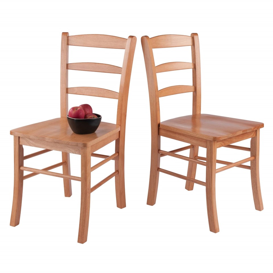 Benjamin 2-Pc Ladder-back Chair Set, Light Oak | eBay