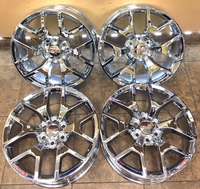 22" 22 inch Chrome Wheels Rims OEM Specs GMC Sierra Yukon Denali Chevy ...