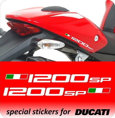 2 Stickers DUCATI Monster Hypermotard Multistrada for Seat Unit 1200 Sp ...