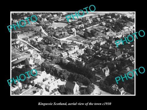 OLD 8x6 HISTORIC PHOTO OF KINGUSSIE SCOTLAND AERIAL VIEW OF THE TOWN ...