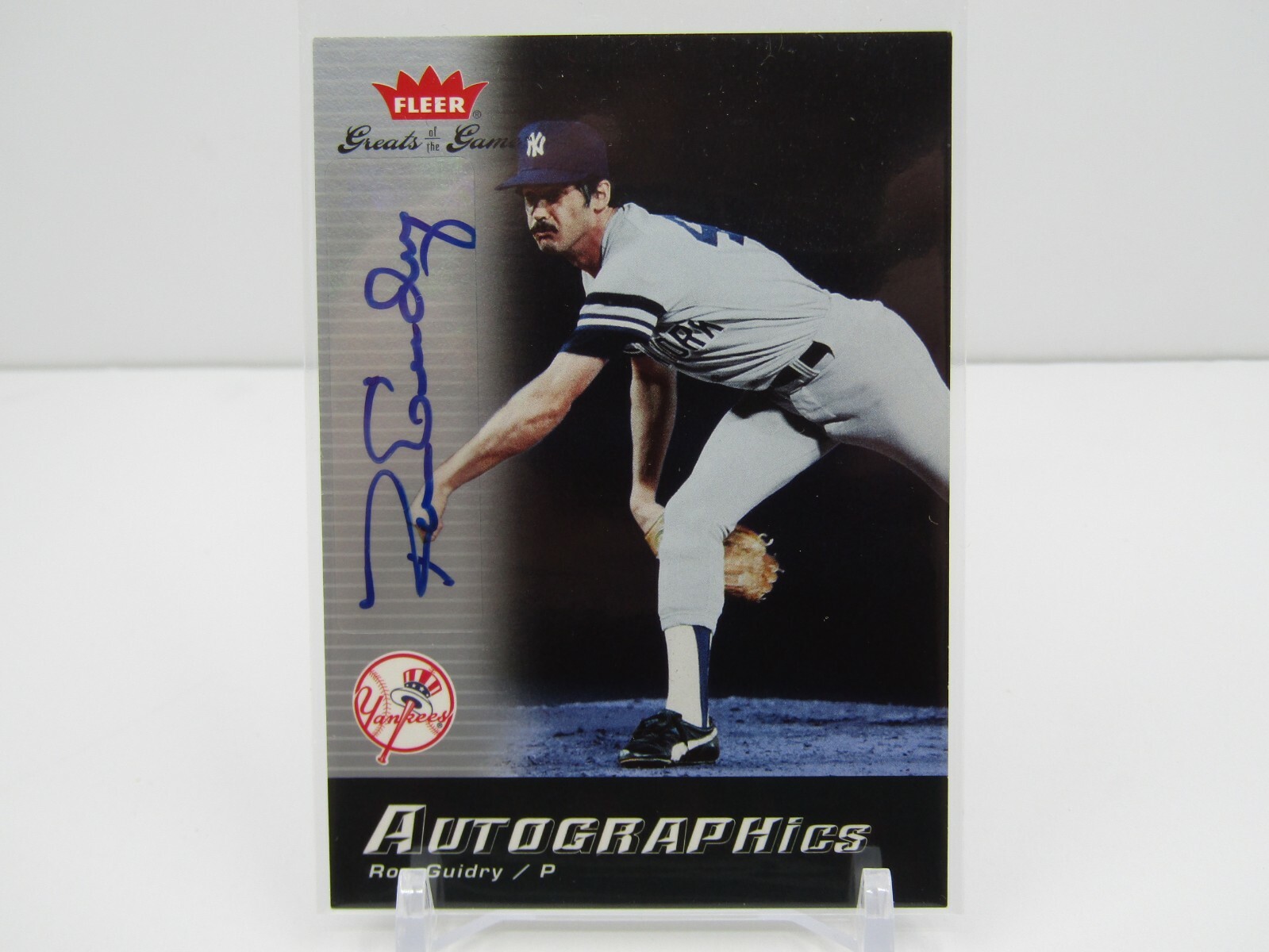 RON GUIDRY 2006 FLEER GREATS OF THE GAME AUTOGRAPH AUTO! NEW YORK ...
