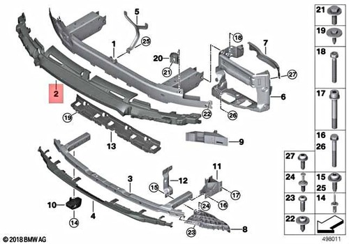 Genuine BMW Alpina B7 G11 G12 725d 725Ld 730d Impact Absorber Top ...