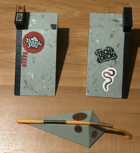 TECH DECK SKATE PARK RAMPS & GRIND RAIL USED 3PC | eBay