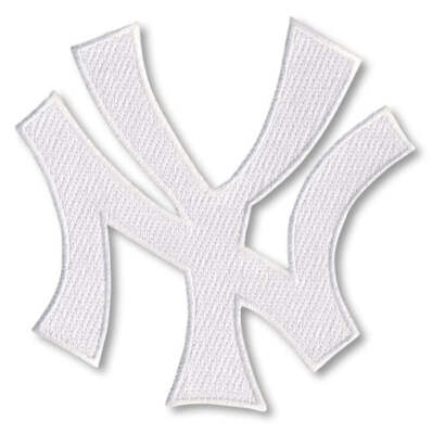 New York Yankees Patch Jersey Hat Cap Lettering Interlocking 'NY' White ...