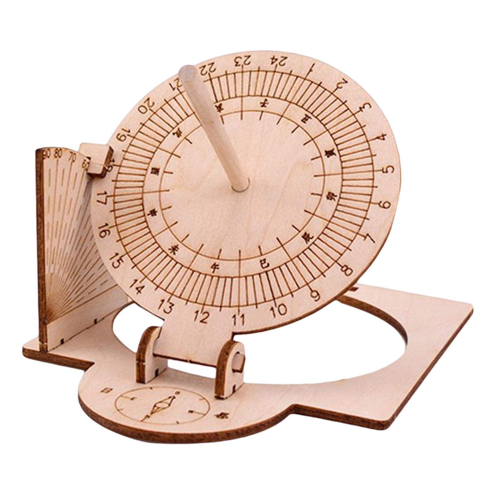 Equatorial Sundial DIY Wooden Building Kit Educational Toys Durable ...