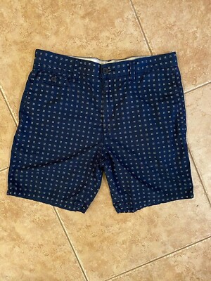 Howe Men's Shorts, Blue with White Square Pattern Design, Size 36 | eBay