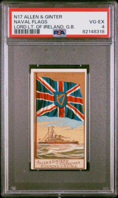 1886 N17 Allen & Ginter Naval Flags LORD LT. OF IRELAND, GB PSA 4 VG-EX ...