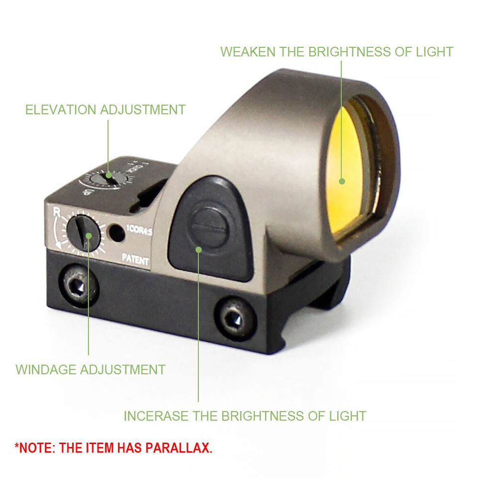 For SRO Red Dot Sight Scope Reflex Tactical 2 MOA 20mm Airsoft For RMR ...