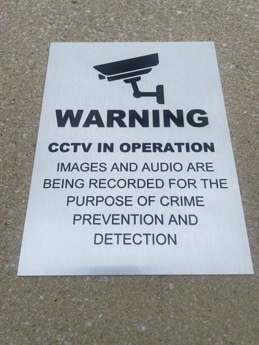 CCTV METAL SIGN SIGNAGE CCTV INTRUDER CCTV AUDIO SIGNAGE | eBay UK