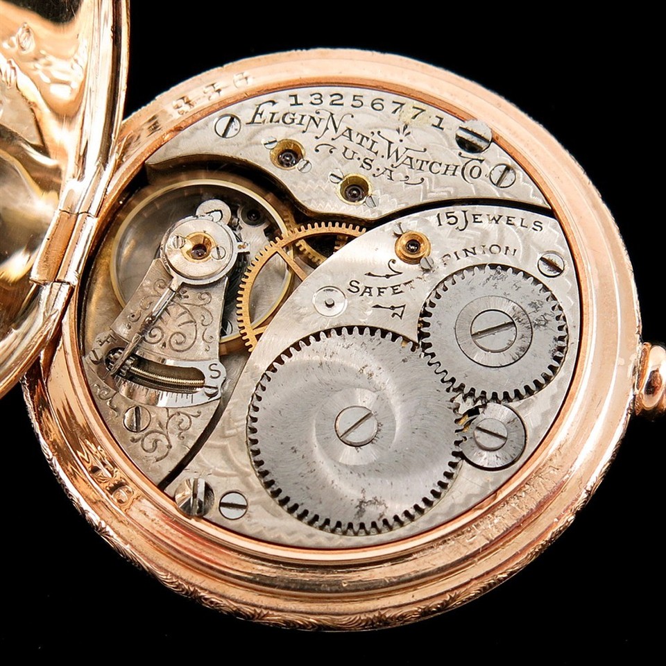 Elgin 0s 15J Grd 354 Fancy Dial Multi Color Gold Filled Diamond Pocket Watch | eBay