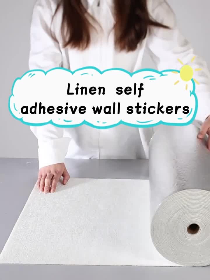 10M Thick Textured White Paintable SelfAdhesive Insulation Linen Plain ...