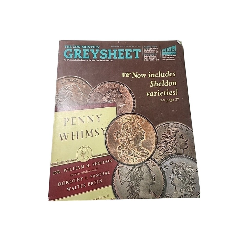 SEPTEMBER 2019 CDN Monthly GREYSHEET Coin Dealer Magazine 126 pages Vol ...