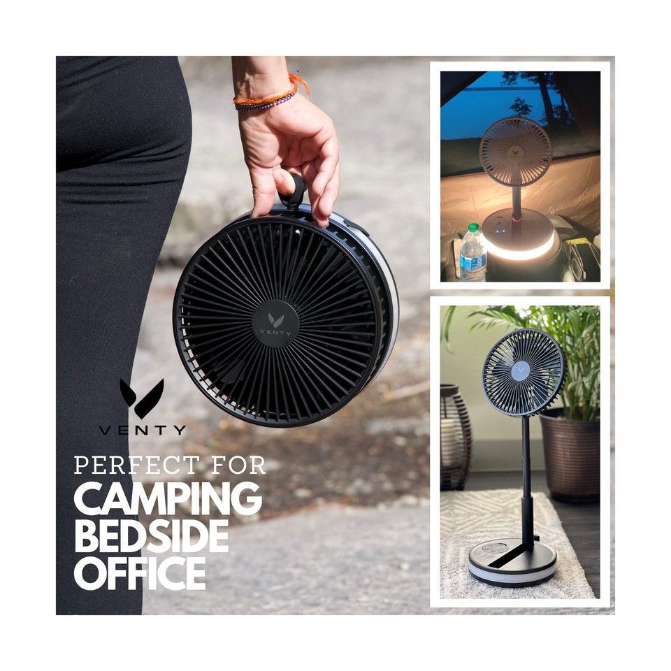 VENTY Portable Fan - Wireless Battery Operated Fan, 48HR Run Time ...