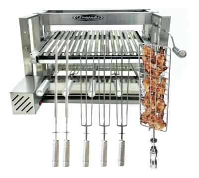 Brazilian Rotisserie BBQ Stainless Still R Grill 5 Skewers Giragril ...