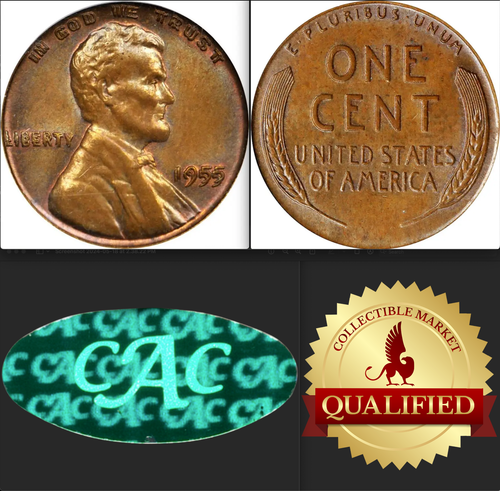1955 PCGS MS65 CAC + CMQ Doubled Die Obverse $287,000-APR DDO Lincoln ...