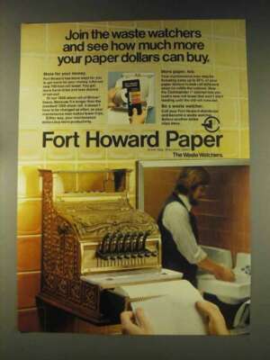 1976 Fort Howard Paper Ad - Join The Waste Watchers | eBay