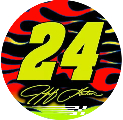 JEFF GORDON #24 DUPONT WATERPROOF ROUND DECAL STICKER | eBay