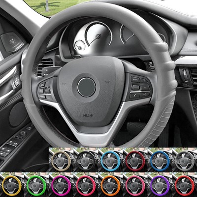 FH Group Silicone Car Steering Wheel Cover Grip Marks Design Fits 14.5 ...