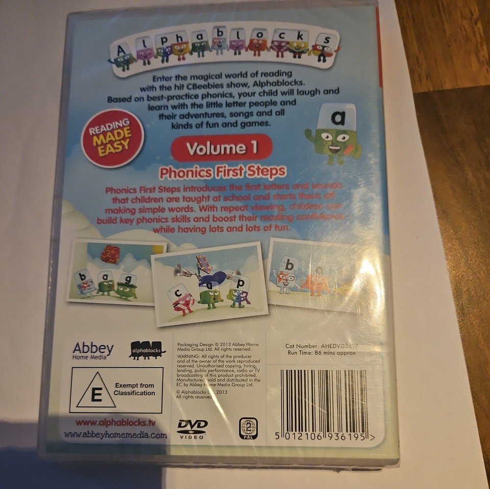 Alphablocks Volume 1 DVD Phonics First Steps Cbeebies NEW SEALED | eBay