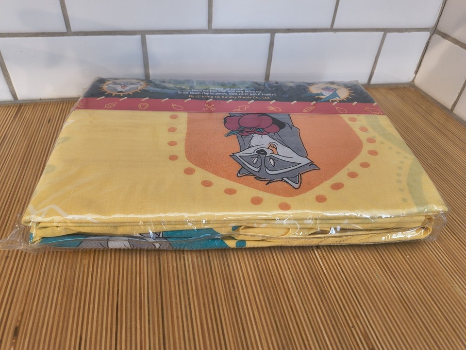 Pocahontas Double Fitted Sheet Set SEALED 90s Vintage Meeko Racoon | eBay