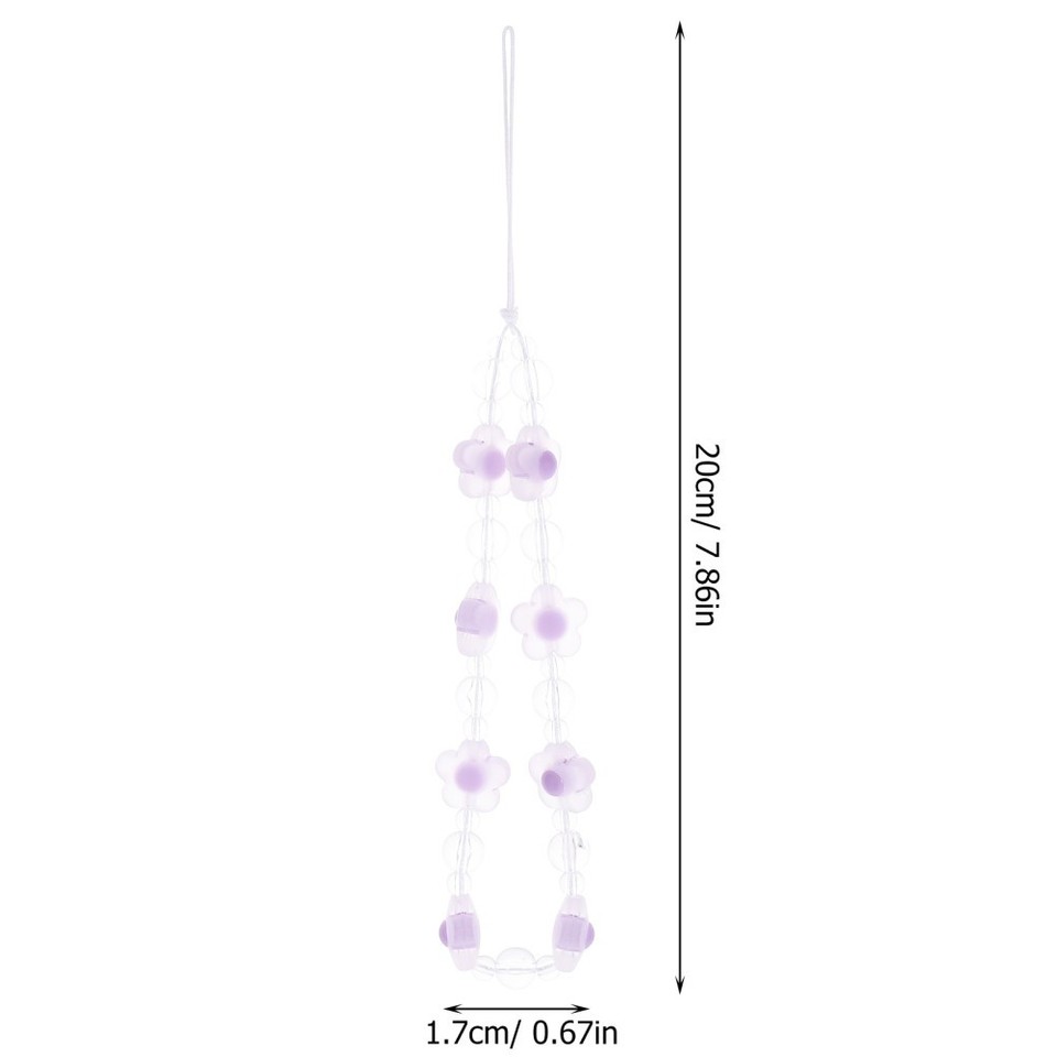 Mobile Phone Beaded Lanyard Accessory with Clip-on Charm Chain Cell ...