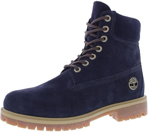 Men's Timberland 6" Heritage Boot Dark Blue Suede (TB0A6821 EP3) | eBay