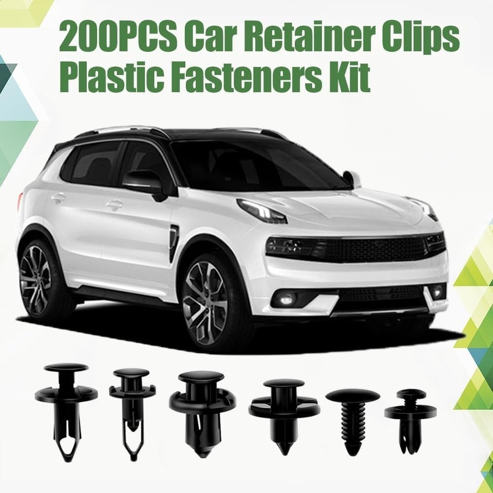 200PCS Car Retainer Clips Plastic Fasteners Kit, Car Retainer Clips ...
