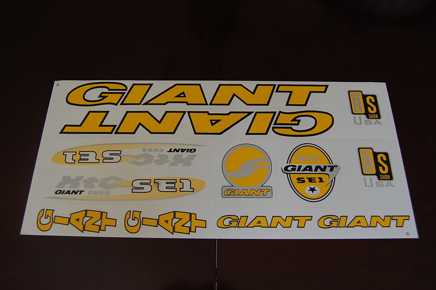 Giant XTC SE1 Stickers Yellow, Black & Silver. | eBay
