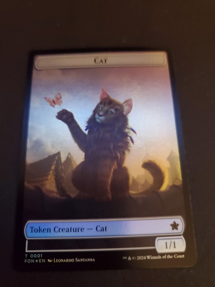 MTG FOIL {Cat Token} 001 {Spirit Token 007} - Foundations NM | eBay