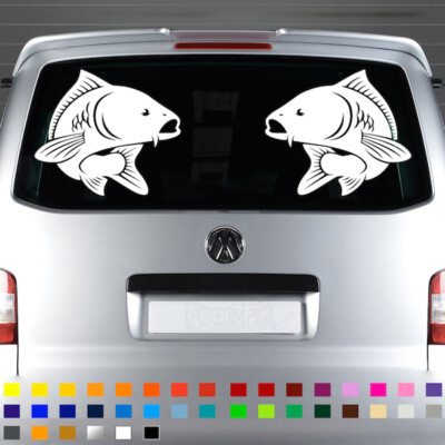 2x Carp Fishing Decal Sticker Graphic For Van Caravan Hunter Crew Bait ...