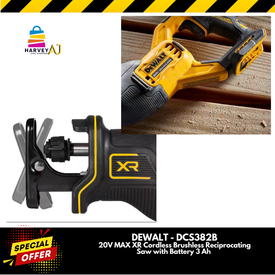DeWalt DCS382B 20V MAX XR Brushless Cordless Reciprocating Saw with ...