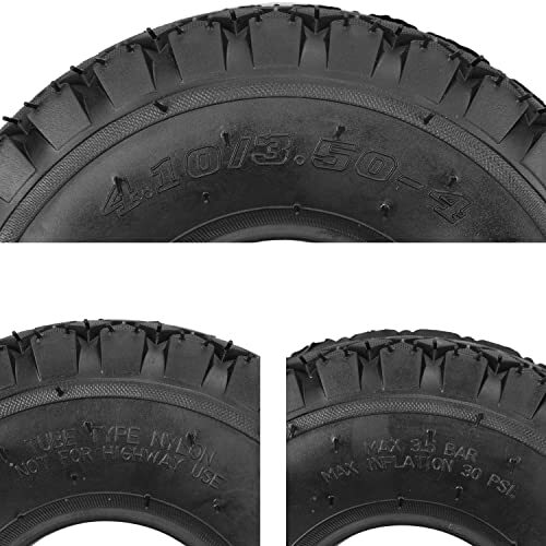 4.10/3.50-4 Inch Tire and Inner Tube for Lawn Mowers Hand Trucks ...