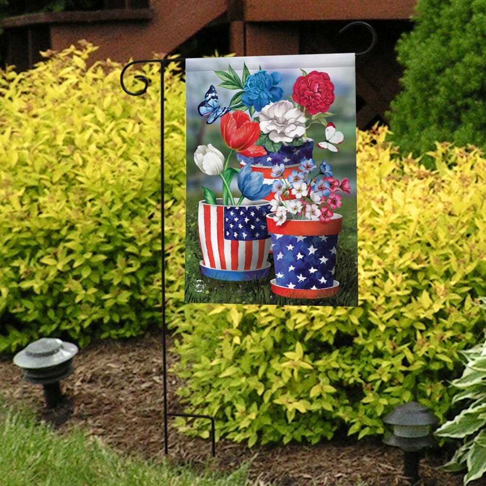 American Patriotic Independence Day Double Sided Dog Hanging Printed ...