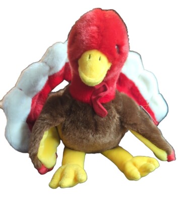 Ty Beanie Buddy Gobbles Turkey 12" Thanksgiving Plush Toy Retired NEW ...