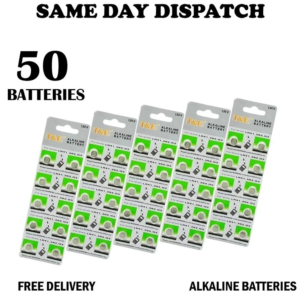 LR44 Batteries LR41 LR1130 LR43 LR936 LR754 Alkaline 1.5v Cell Button ...