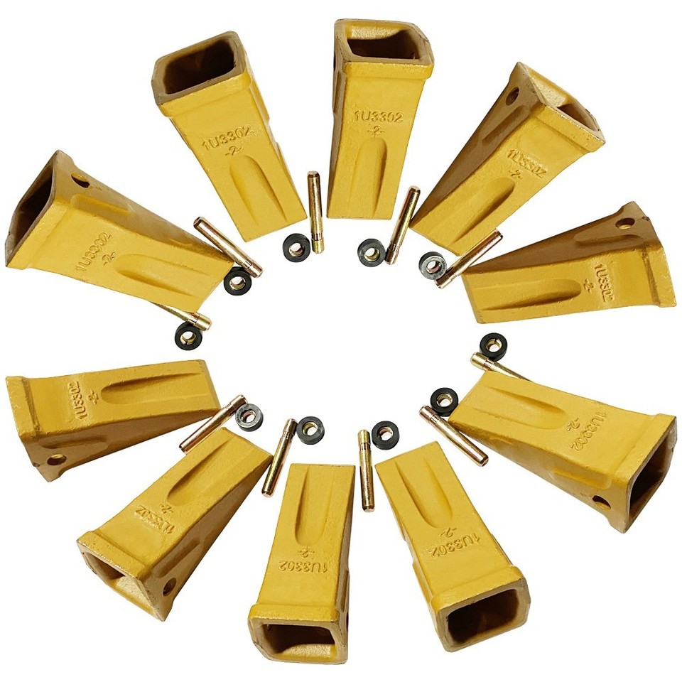 1U3302 CAT Caterpillar Style Long Tip Bucket Teeth with Pins ...