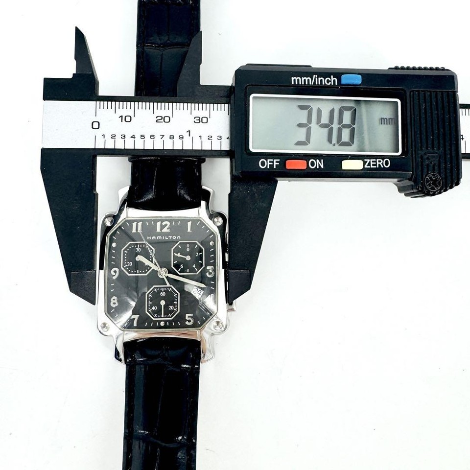 Hamilton Lloyd Square Chrono Watch Automatic 40mm Black Used | eBay