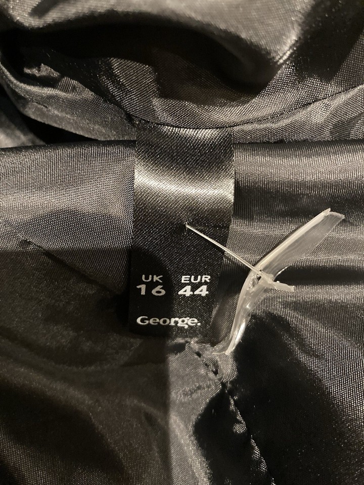 BNWOT GEORGE OLIVE GREEN DOUBLE BREASTED MILITARY STYLE LINED COAT SIZE ...