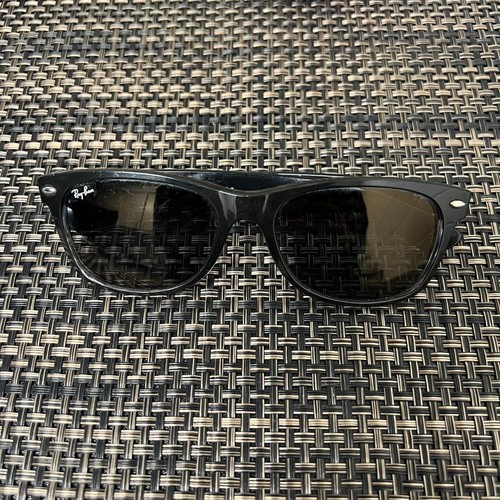 RAY BAN RB2132 NEW WAYFARER 6398/Y5 55-18 145 2N SUNGLASSES BLACK CLEAR ...